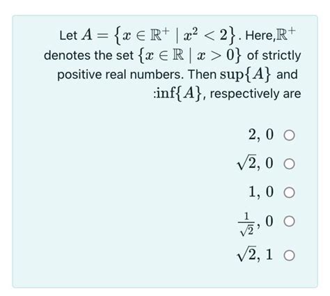 Solved Let A XinR X2