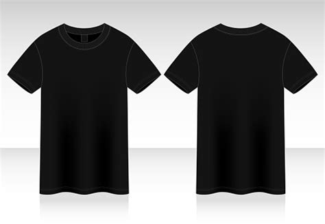 เวกเตอร์เสื้อยืดสีดําเปล่าสําหรับแม่แบบ ภาพประกอบสต็อก ดาวน์โหลดรูปภาพตอนนี้ แม่แบบ