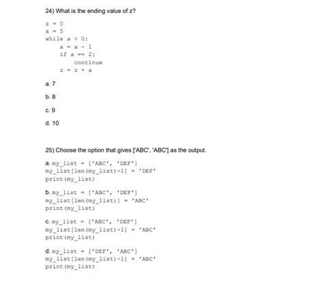 solved 1 the value of y is 12 after the following code is