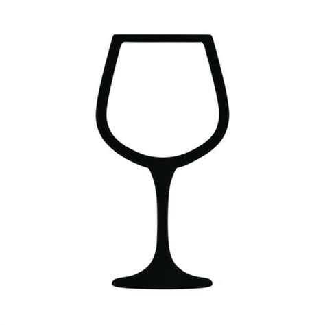 Elegant Wine Glass Outline Svg