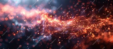 Abstract Red And Blue Bokeh Lights Premium Ai Generated Image