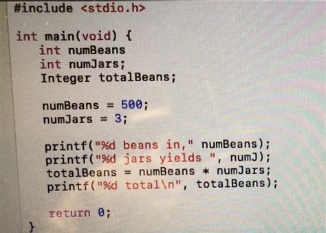 Solved Include Int Mainvoid Int Numbeans Int Numjars