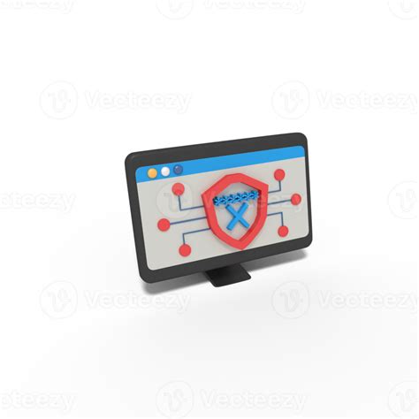 3d Illustration Of Password Security Shield Is Wrong 13471140 Png
