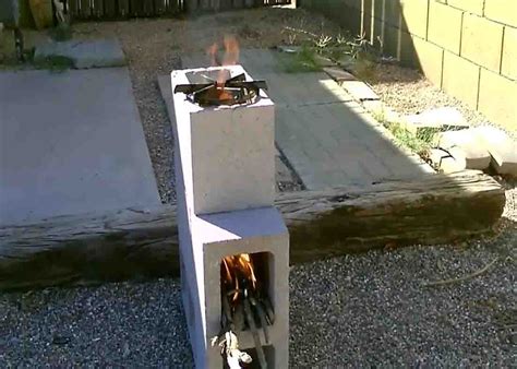 Diy Rocket Stove Using Cinder Blocks Diy Joy