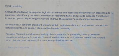 03 54 remaininganalyze the following passage for logical consistency and