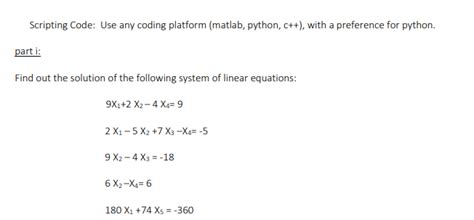 Solved Scripting Code Use Any Coding Platform Matlab