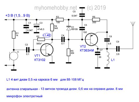 Простой радиомикрофон FM диапазона своими руками.