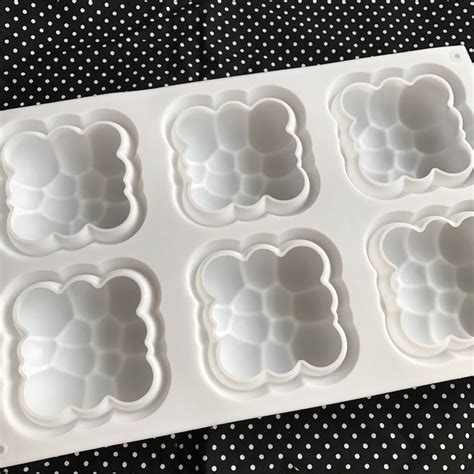 6 Cavities Cloud Silicone Soap Mold Square Soap Mold Silicone Molds Circle Cylinder Round Mold