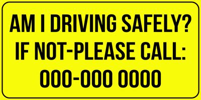 Am I Driving Safely Vehicle Sticker BuySafeBuildSmart