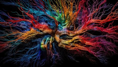 Premium Ai Image Abstract Science In Multi Colored Motion Curve Fractal Backgrounds Futuristic