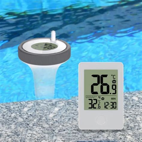 Thermomètre De Piscine Flottant Sans Fil Avec Moniteur De Température