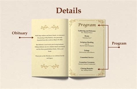 Obituary Cremation Template In Word Psd Illustrator Download