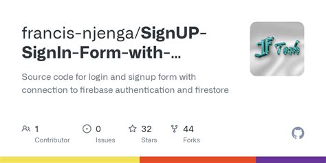 Signup Signin Form With Connection To Firebase Index Html At Main