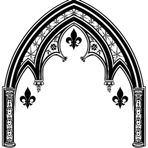 Premium Photo Frame Of Chapel Cnc Art With Gothic Arch Frame And Fleur De Lis Symb Cnc Die Cut