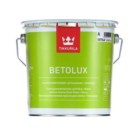Краска для пола алкидно-уретановая Tikkurila Betoluxx - Магазин Краски ПРО