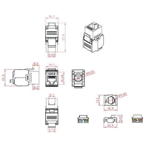 Keystone Insert Rj45 Utp Cat 6 Tooless White Lan Jacks Passive Components Networking