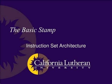PPT The Basic Stamp PowerPoint Presentation Free Download ID 4551397