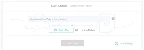 Starting A Scan From Ui Static Analysis Derscanner Documentation