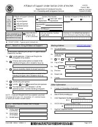 Uscis Form I 864 Download Fillable Pdf Or Fill Online Affidavit Of
