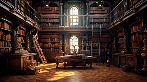 Knowledge Library Room Stock Illustration Illustration Of Reference 307600965