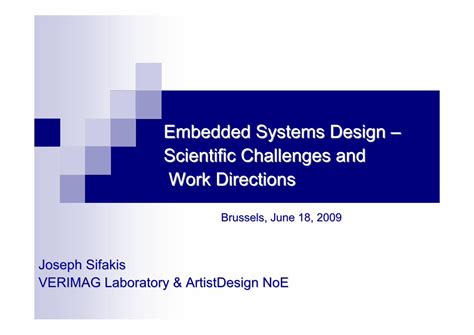 Pdf Embedded Systems Design Scientific Challenges And … · Embedded Systems Design