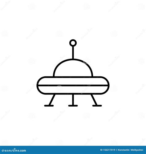 Alien Space Ufo Icon Simple Thin Line Outline Of Space Cosmos Universe Icons For Ui And Ux