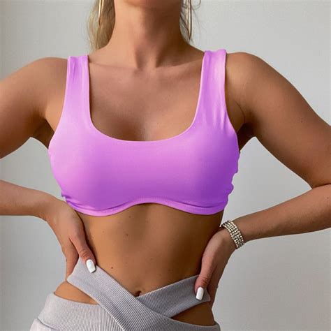 Braless Crop Tops Etsy