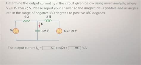 Solved Determine The Output Current Io ﻿in The Circuit Given
