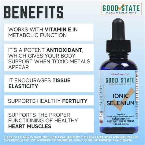 Good State Liquid Ionic Selenium Ultra Concentrate 70 Mcg 16 Fl Oz
