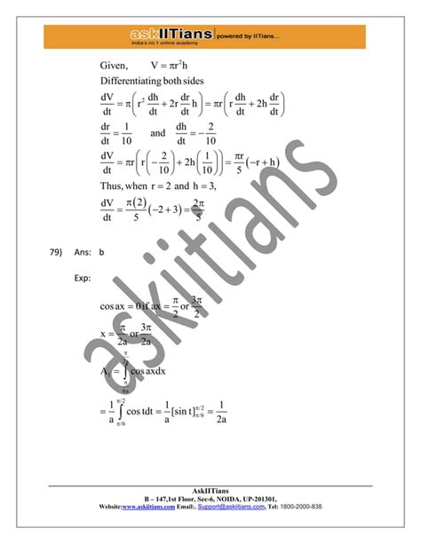 Iit Jee Main Sample Papers Set1 Answers Pdf
