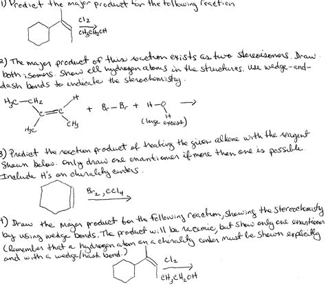 Predict The Major Product For The Following Reaction