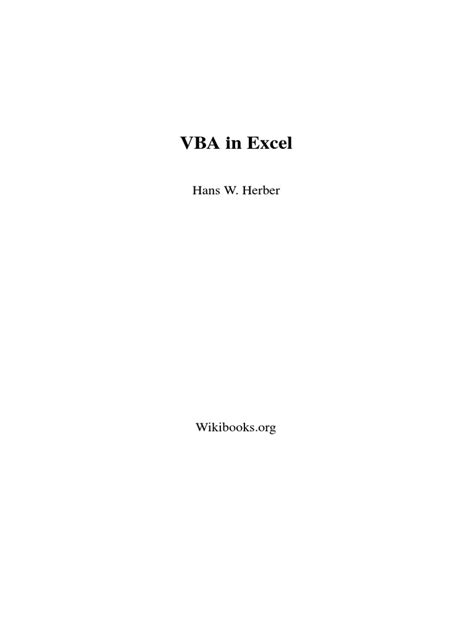 Excel Vba Pdf Parameter Computer Programming Subroutine