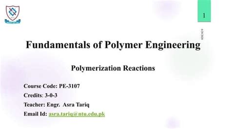 Polymerization Condensation Polymerization Pptx