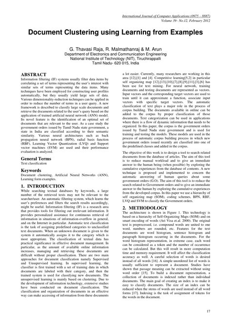 pdf document clustering using learning from examples