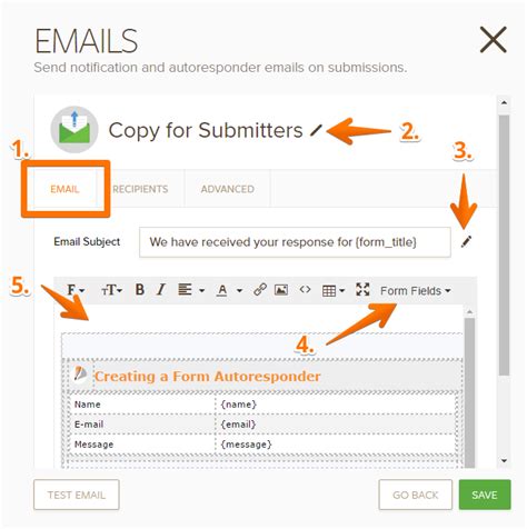 Setting Up An Autoresponder Email JotForm