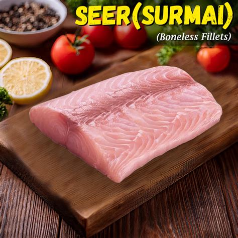 Seer Surmai Fish Boneless Fillets Nt Wt 300g 1 2 Pcs Dam Good Fish