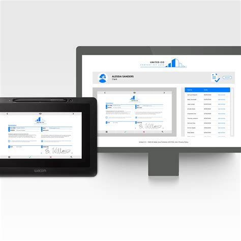 wacom ink sdk for multi display efficient handwritten electronic signatures at the counter
