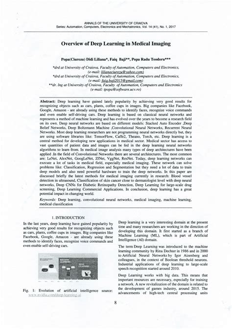 PDF Overview Of Deep Learning In Medical Imaging