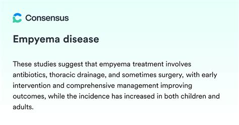 Empyema Disease Consensus Academic Search Engine