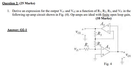 Solved Derive An Expression For The Output Chegg