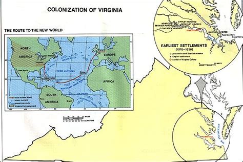 Colonization Of Jamestown Map