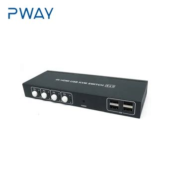 Pway Hdmi Kvm Switch 4 Port Support 4kx2k 1080p 4 Input 1 Output Usb2 0 Sh0401k Buy Kvm Switch