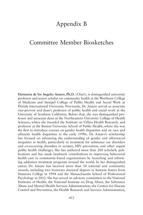 Appendix B Committee Member Biosketches Sex And Gender Identification And Implications For