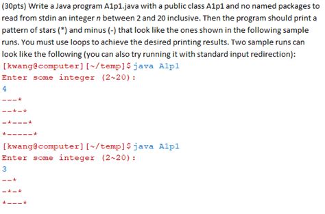 Solved 30pts Write A Java Program A1p1java With A Public