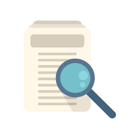 Search Report Icon Flat Vector Business Paper 17334785 Vector Art At