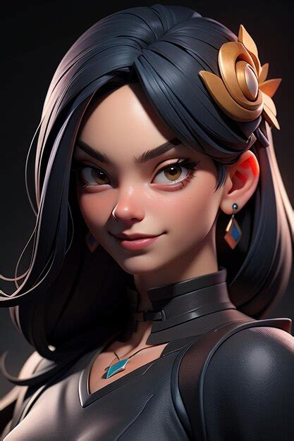 Premium Ai Image 3d Rendering Cartoon Character Pretty Girl Game