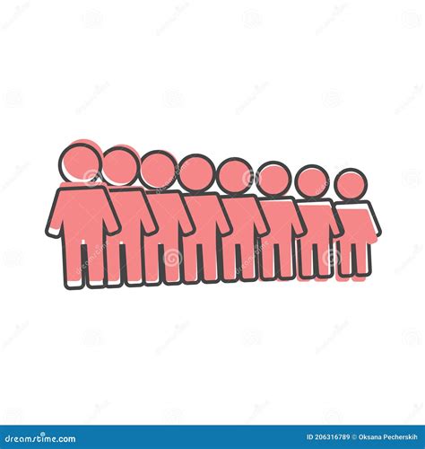 矢量图人物图标 白色突显背景中的卡通风格人群 向量例证 插画 包括有 组织 配合 生意人 人员 206316789