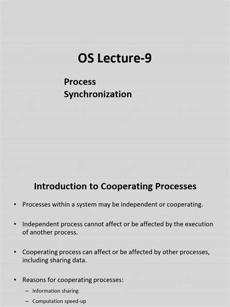 Lecture 5 Process Synchronization Monika Sethi Pdf Process Computing Message Passing