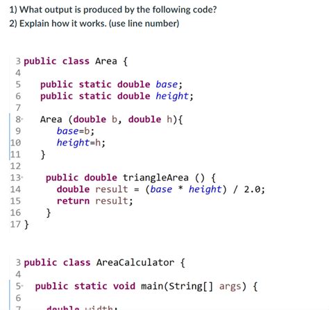 Solved What Output Is Produced By The Following Code Chegg