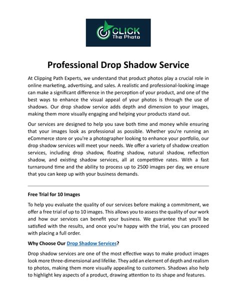 Ppt Drop Shadow Service Best Photo Shadow Service Provider Drop